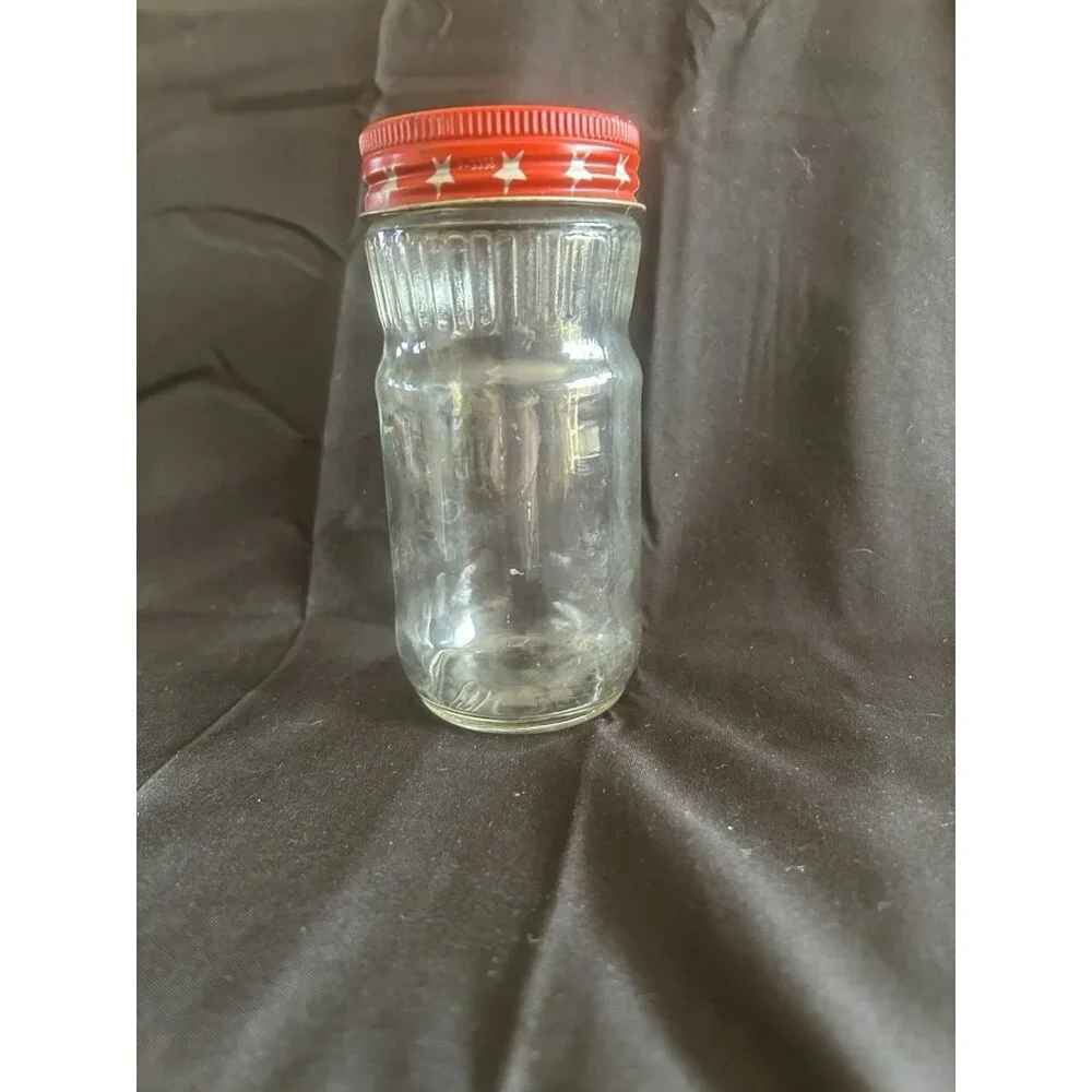 Kitchen | Vintage Maxwell House Instant Coffee 4 Oz Glass Jar Star Tin ...